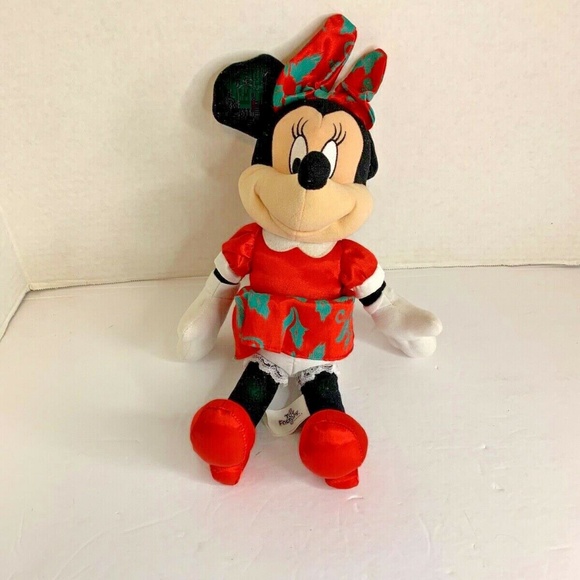 Disney | Toys | Minnie Mouse Red Dress Bow Plush Stuffed Animal Toy 4 ...